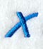 City Script Letter X (1/2 Inch)