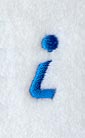 City Script Lower Case Letter i (1 Inch)