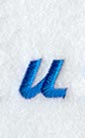 City Script Lower Case Letter u (1 Inch)