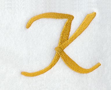 Curly Script Letter K (3 Inch)