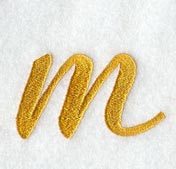 Curly Script Lower Case Letter m (2 Inch)