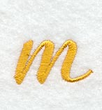 Curly Script Lower Case Letter m (1 1/2 Inch)
