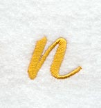 Curly Script Lower Case Letter n (1 1/2 Inch)