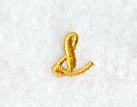 Curly Script Lower Case Letter s (1 Inch)