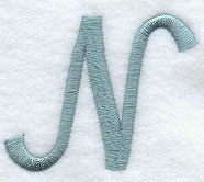 Flair Script Letter N (2 Inch)