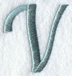 Flair Script Letter V (2 Inch)