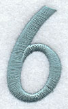 Flair Script Number 6 (2 Inch)