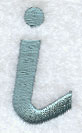 Flair Script Lower Case Letter i (2 Inch)