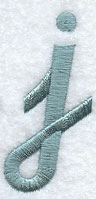 Flair Script Lower Case Letter j (2 Inch)