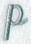 Flair Script Lower Case Letter p (1 Inch)