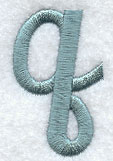 Flair Script Lower Case Letter q (2 Inch)