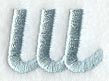 Flair Script Lower Case Letter w (1 1/2 Inch)