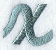 Flair Script Lower Case Letter x (2 Inch)