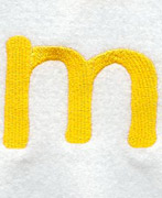 Impress Lower Case Letter m (2 Inch)