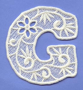 Floral Lace Letter G (Lace)
