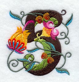 Jacobean Number 5 (3 Inch)