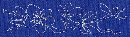 Cherry Blossom Sashiko Border (Single Run)