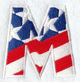Stars and Stripes Letter M (2 Inch)