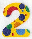 Polka Dot Number 2 (2 inch)