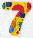 Polka Dot Number 7 (2 inch)