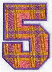 Plaid Number 5 (3 inch)