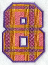 Plaid Number 8 (3 inch)