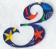 Confetti Number 3 (2 inch)