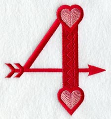 Valentine number 4 - 3 inch