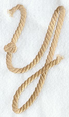 Rope Letter Y - 5 inch