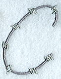 Barbed Wire Letter C - 2 inch