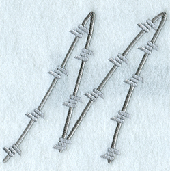 Barbed Wire Letter M - 3 inch