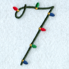 Christmas Lights Number 7 - 3 inch
