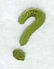 Book Script Question Mark (1 1/2 Inch)
