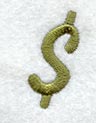 Book Script Dollar Sign (1 Inch)