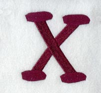 Casual Serif Letter X (2 Inch)