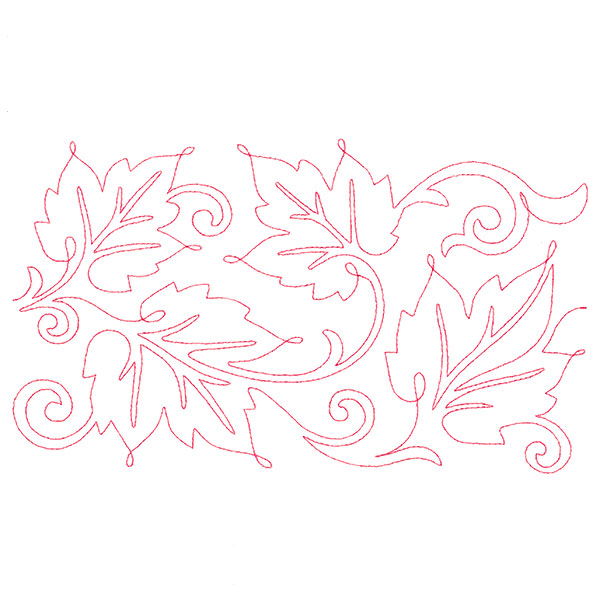 Spiraling Maple Leaves (Edge-to-Edge Quilting)