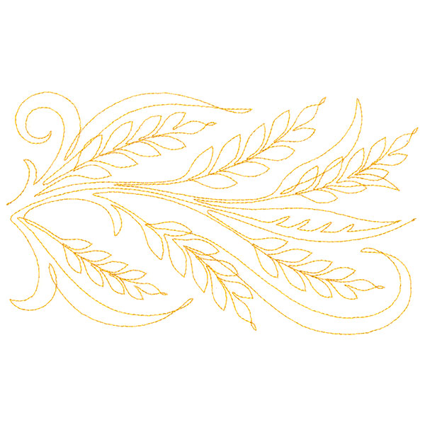 Spiraling Wheat (Edge-to-Edge Quilting)