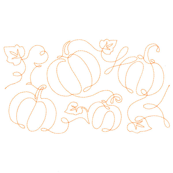 Spiraling Pumpkins (Edge-to-Edge Quilting)
