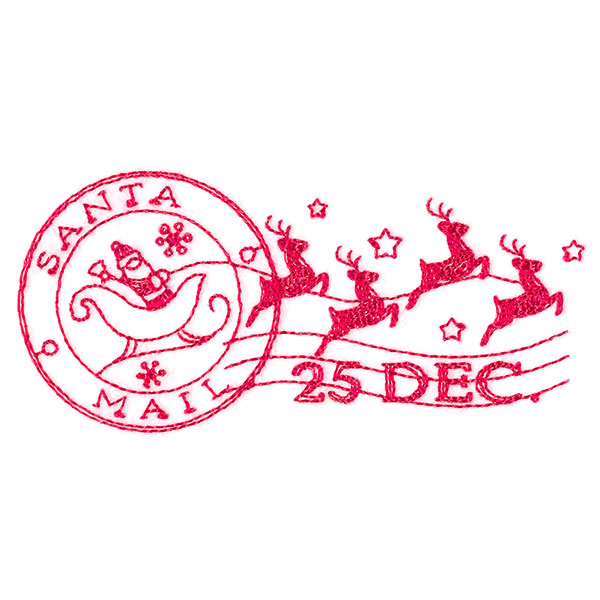 Santa's Flight Mail Stamp
