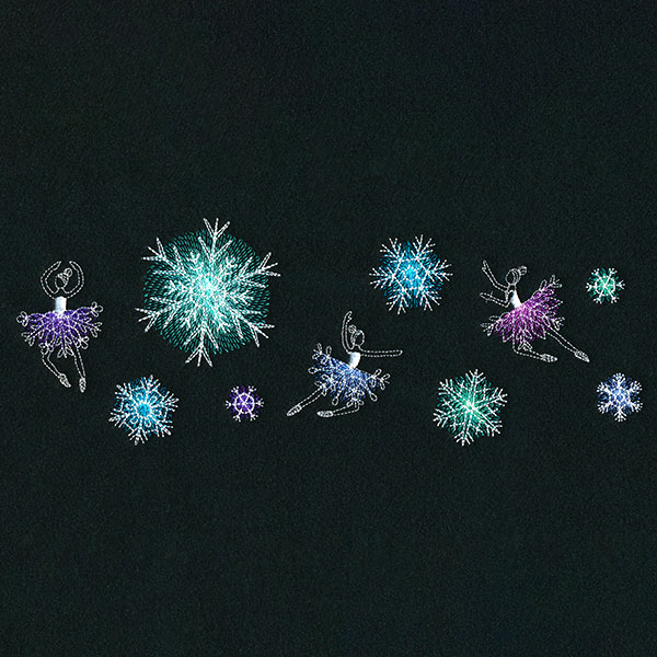 Winter Ballerinas Border
