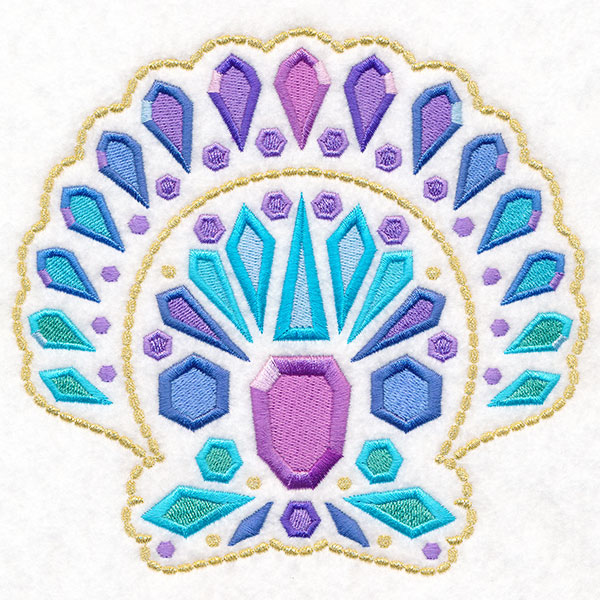 Bejeweled Fan Shell