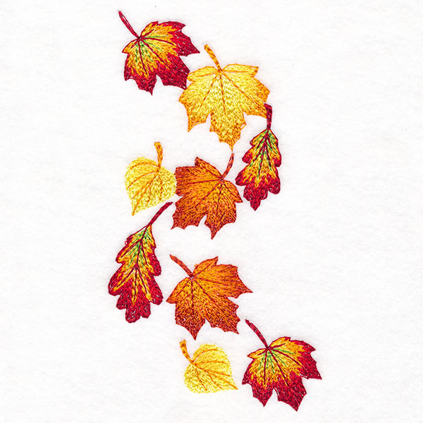 Cascading Leaves in Autumn
