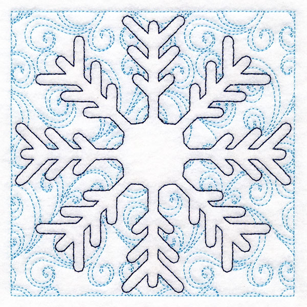 Surrounded by Swirls of Magic Christmas Snowflake Quilting (Double Run)