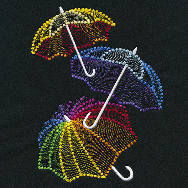 Rainbow Contour Umbrella Trio