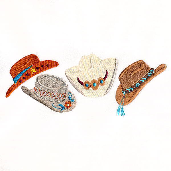 Stitch of the West Cowboy Hats Border