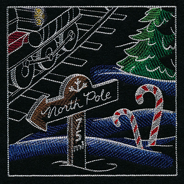 Christmas Express Train Scene Panel 6