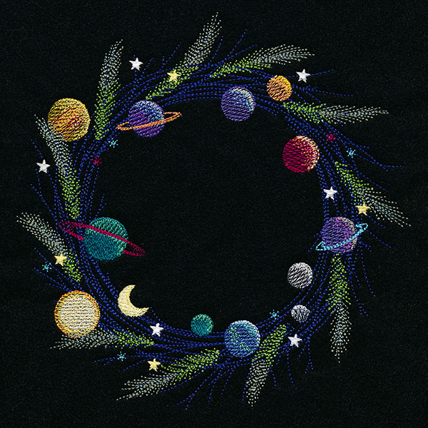 Solar System Christmas Wreath