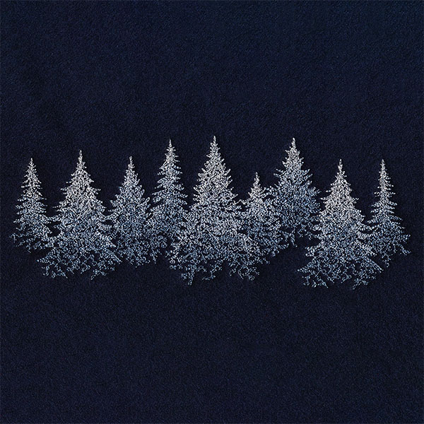 Textured Winter Tree Border