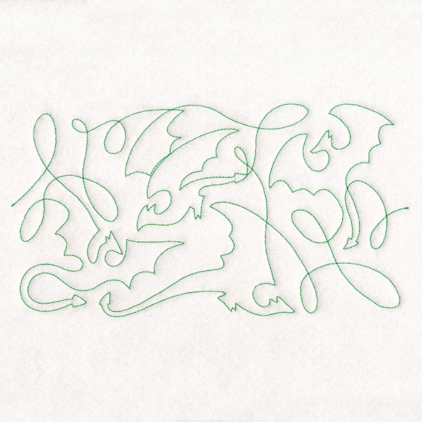 Crafty Quilters - Dragons (Edge-to-Edge Quilting)