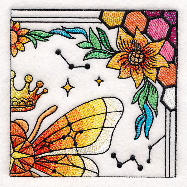 Celestial Queen Bee Wall Hanging - Top Right